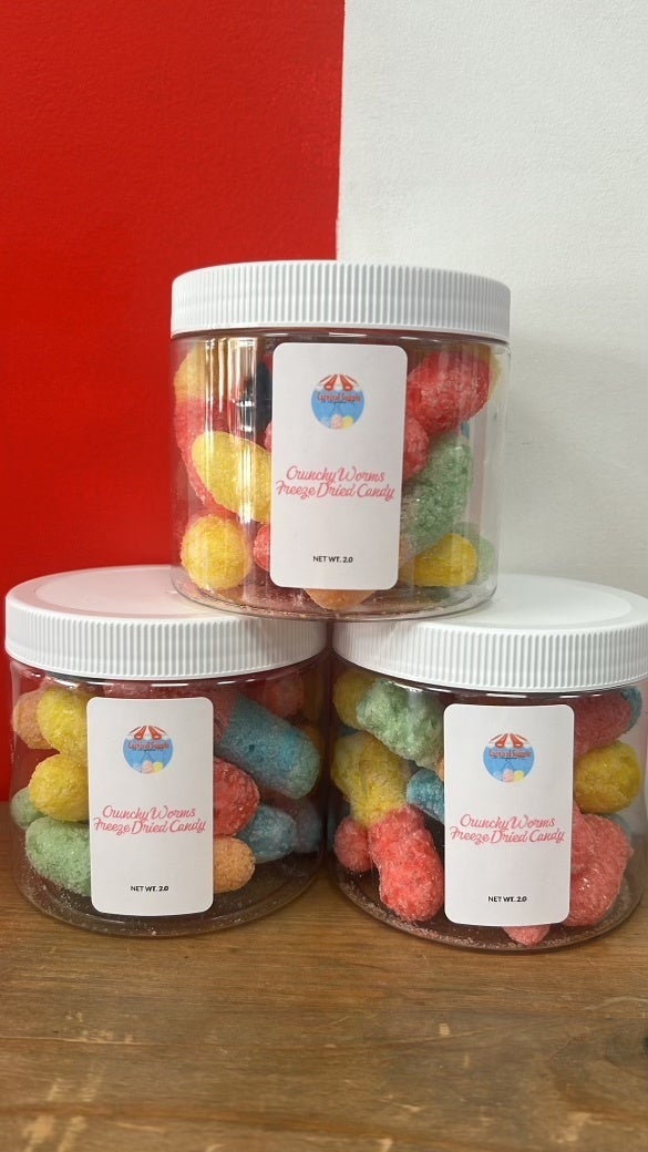 Freeze Dried Crunchy Worms | Carnival Sweets LLC